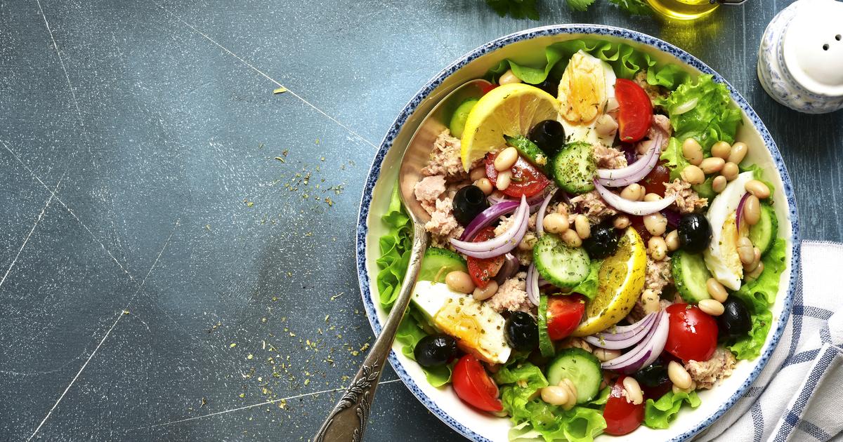 Šarena salata od tune, graha i mahuna