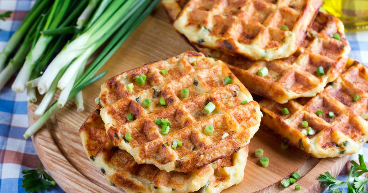 Odličan doručak: Slani vafli s paprikom i mladim lukom